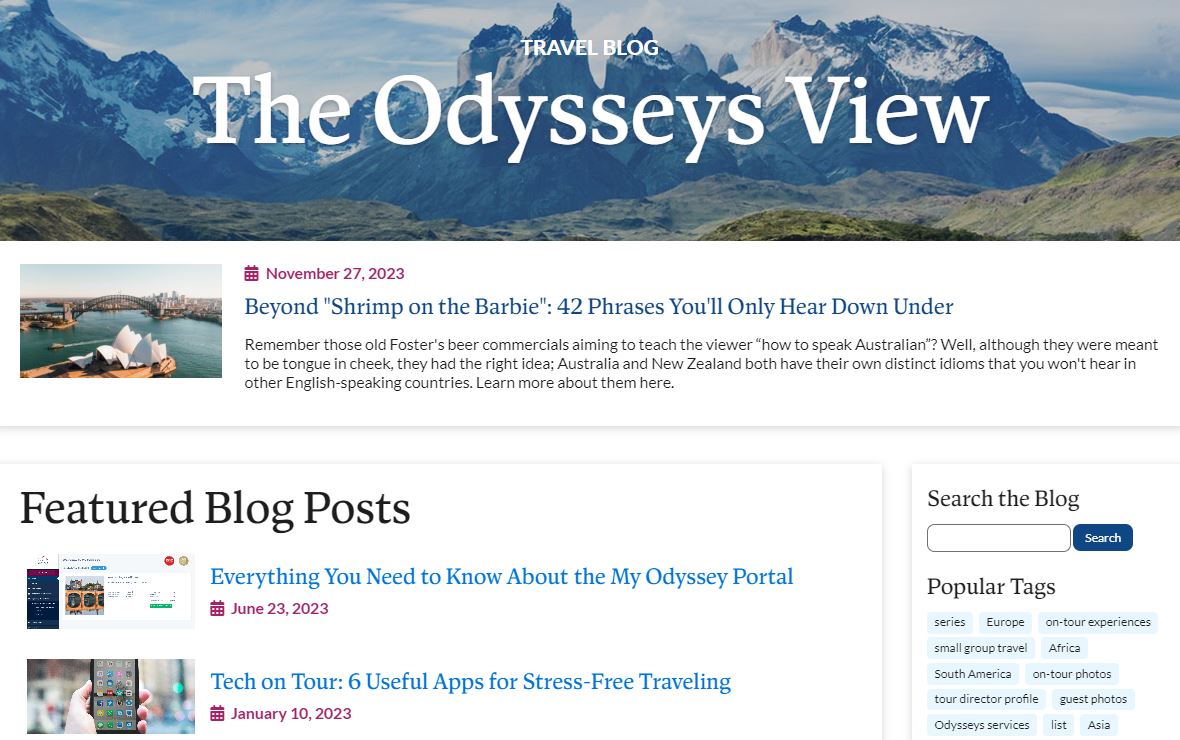 Announcing the New Odysseys Unlimited Website | Odysseys Unlimited